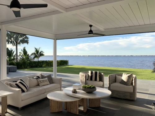 Covered Deck with Enchanted River View, Louvered Roof - Azenco