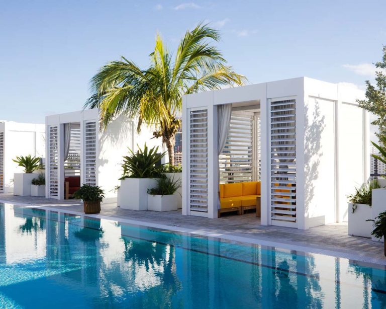 Rooftop Resort Cabanas at the Arlo Miami | Azenco Outdoor