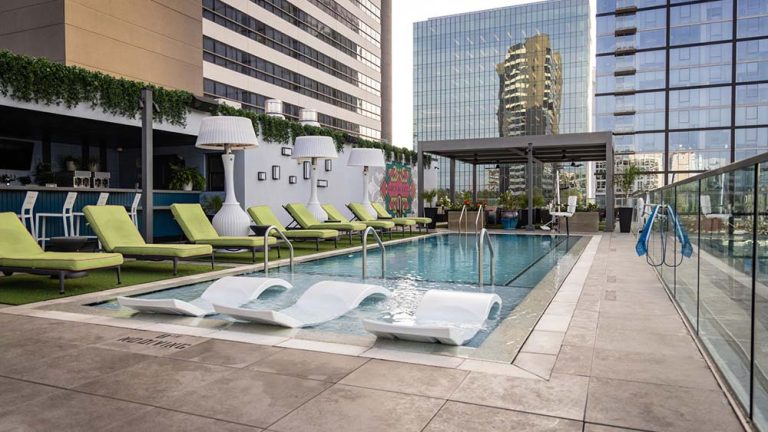 Covered Pool Deck For Hotel Rooftop Space | Azenco Outdoor
