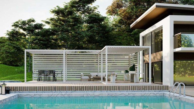 Your Backyard with an L-SHAPED Pergola | Azenco Outdoor
